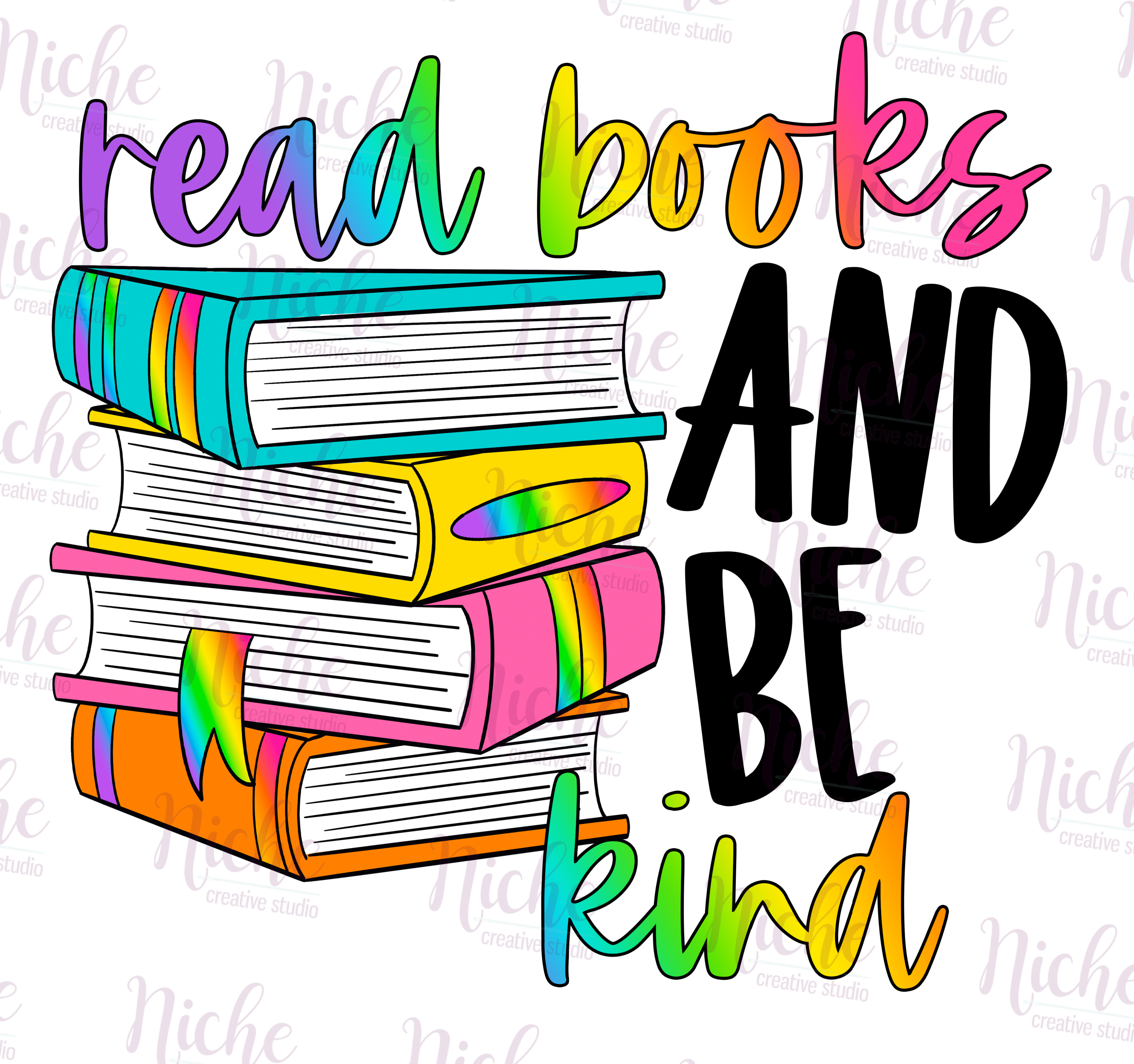 -SCH498 Read Books Be Kind Decal – Niche Creative Studio