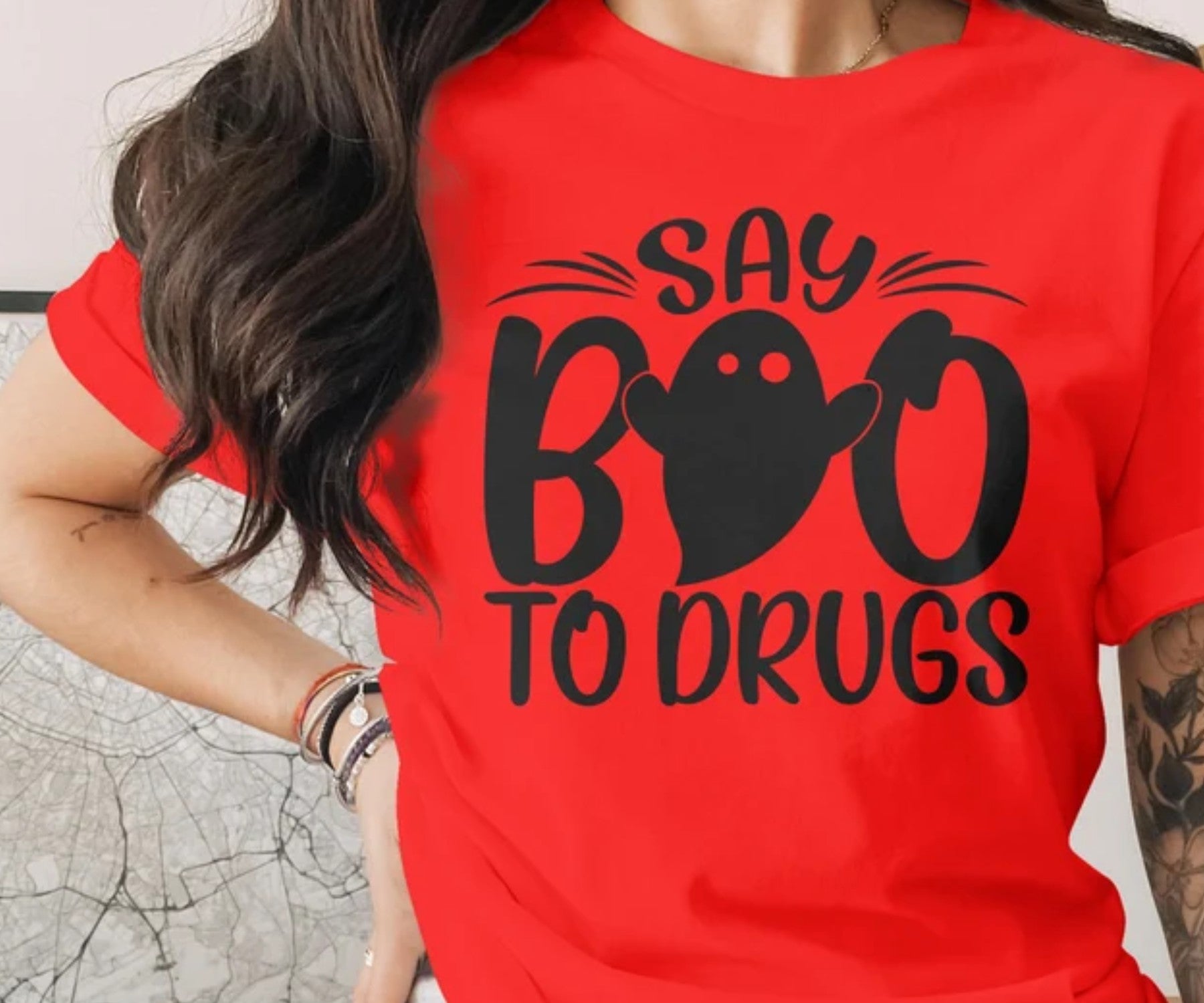 -RED2755 Say Boo to Drugs Decal – Niche Creative Studio
