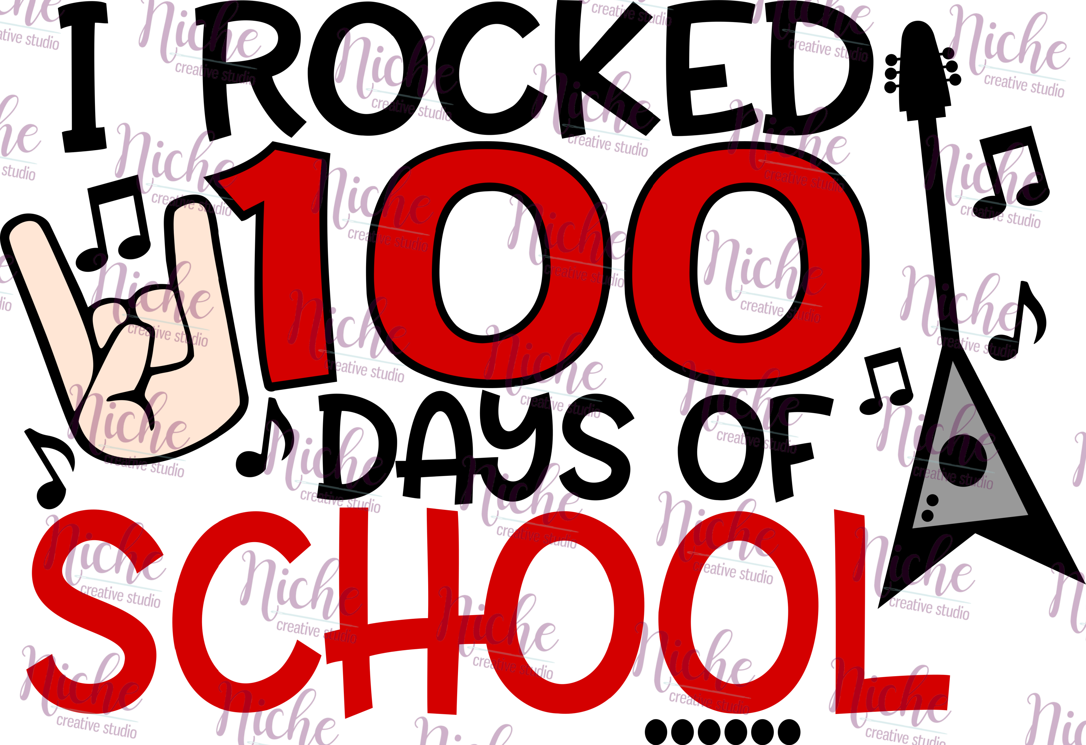 -1080 Rocked 100 Days Decal – Niche Creative Studio