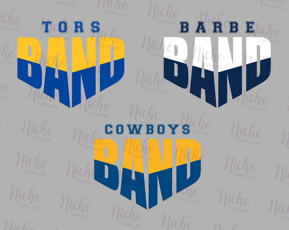 -BAN5125 School Band Spirit Decal Decal – Niche Creative Studio