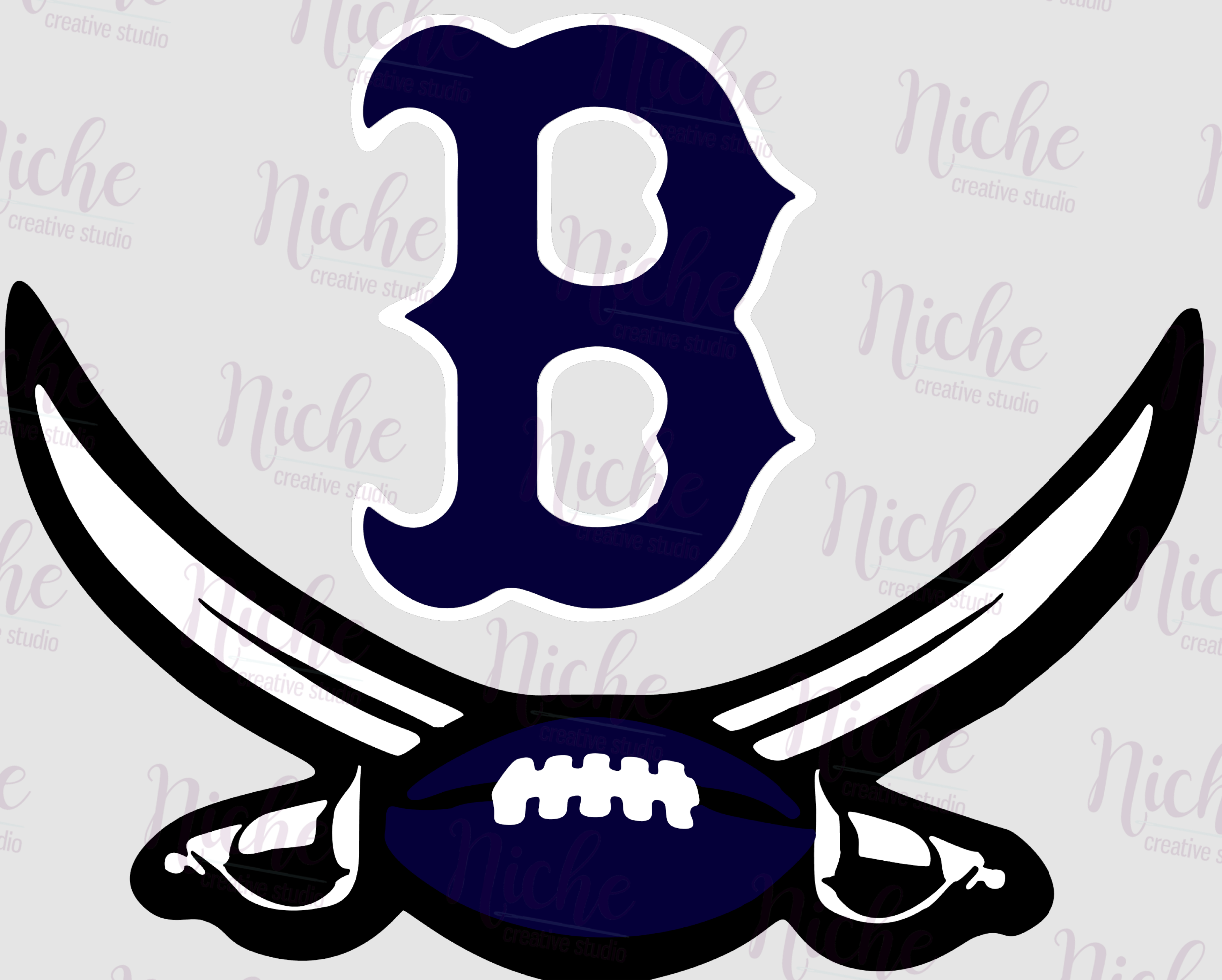 -BAR3002 Barbe Football Decal – Niche Creative Studio