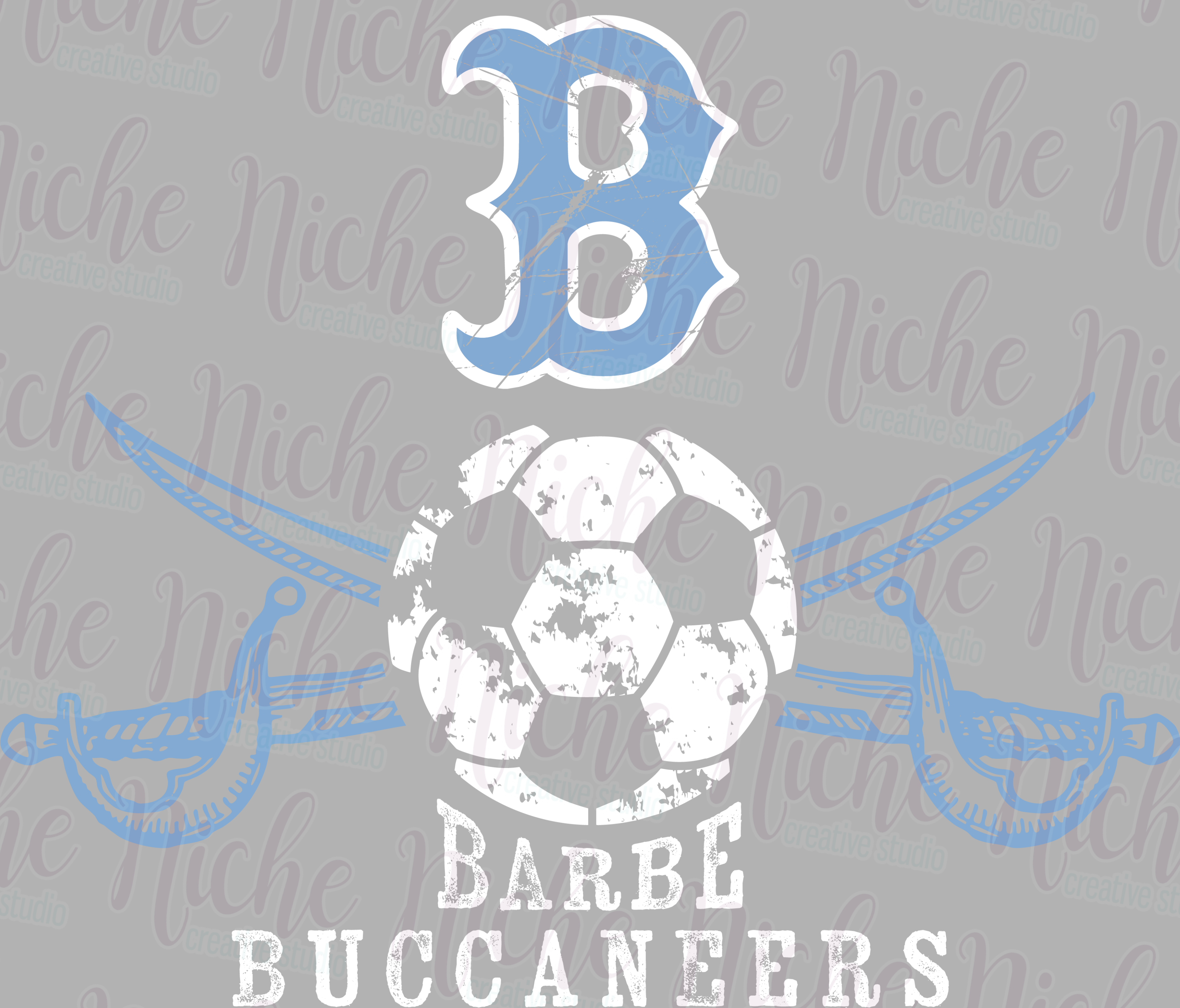 -BAR8471 Soccer Bucs Distressed Decal – Niche Creative Studio