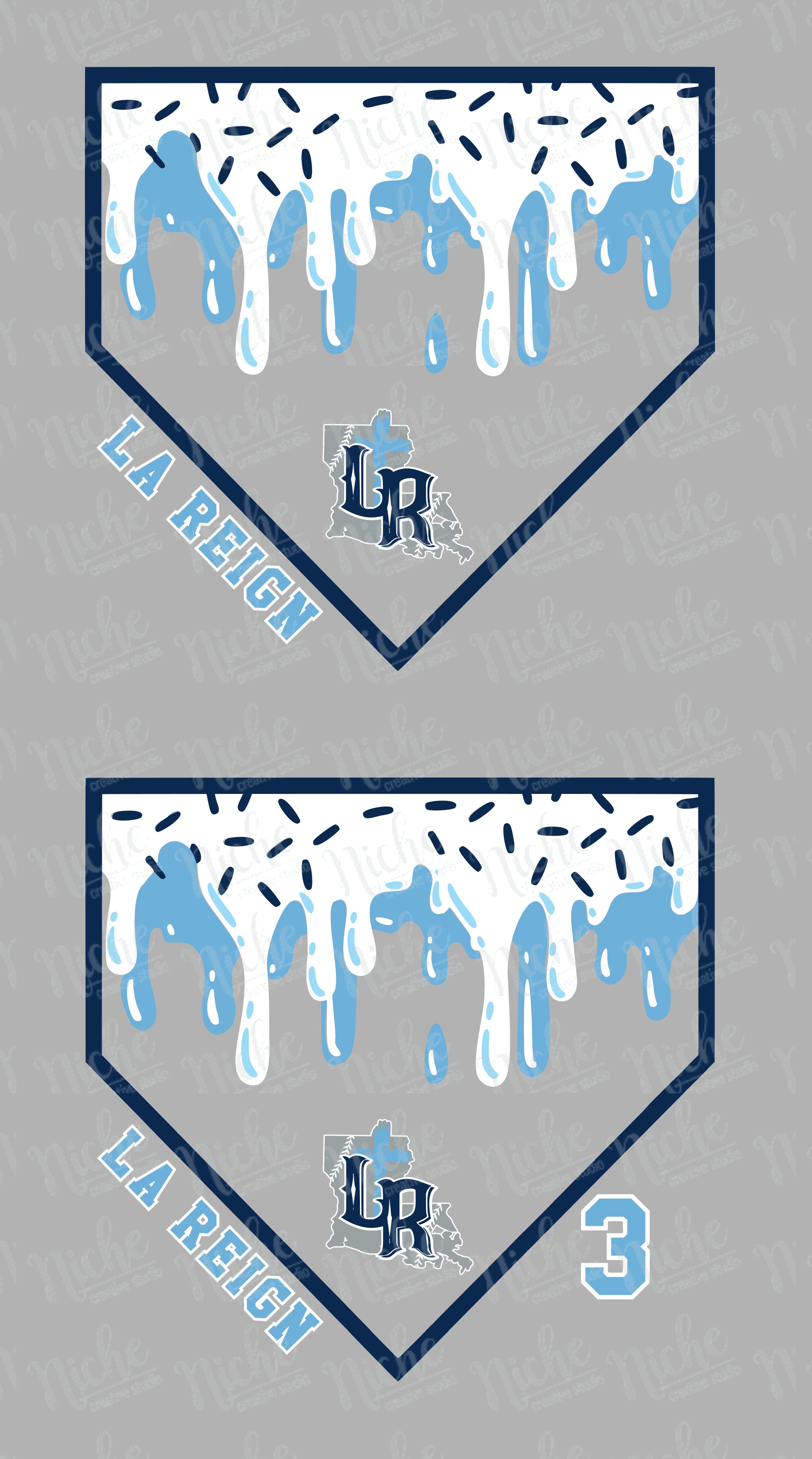 -BAS3054 LA REIGN Drip Decal – Niche Creative Studio