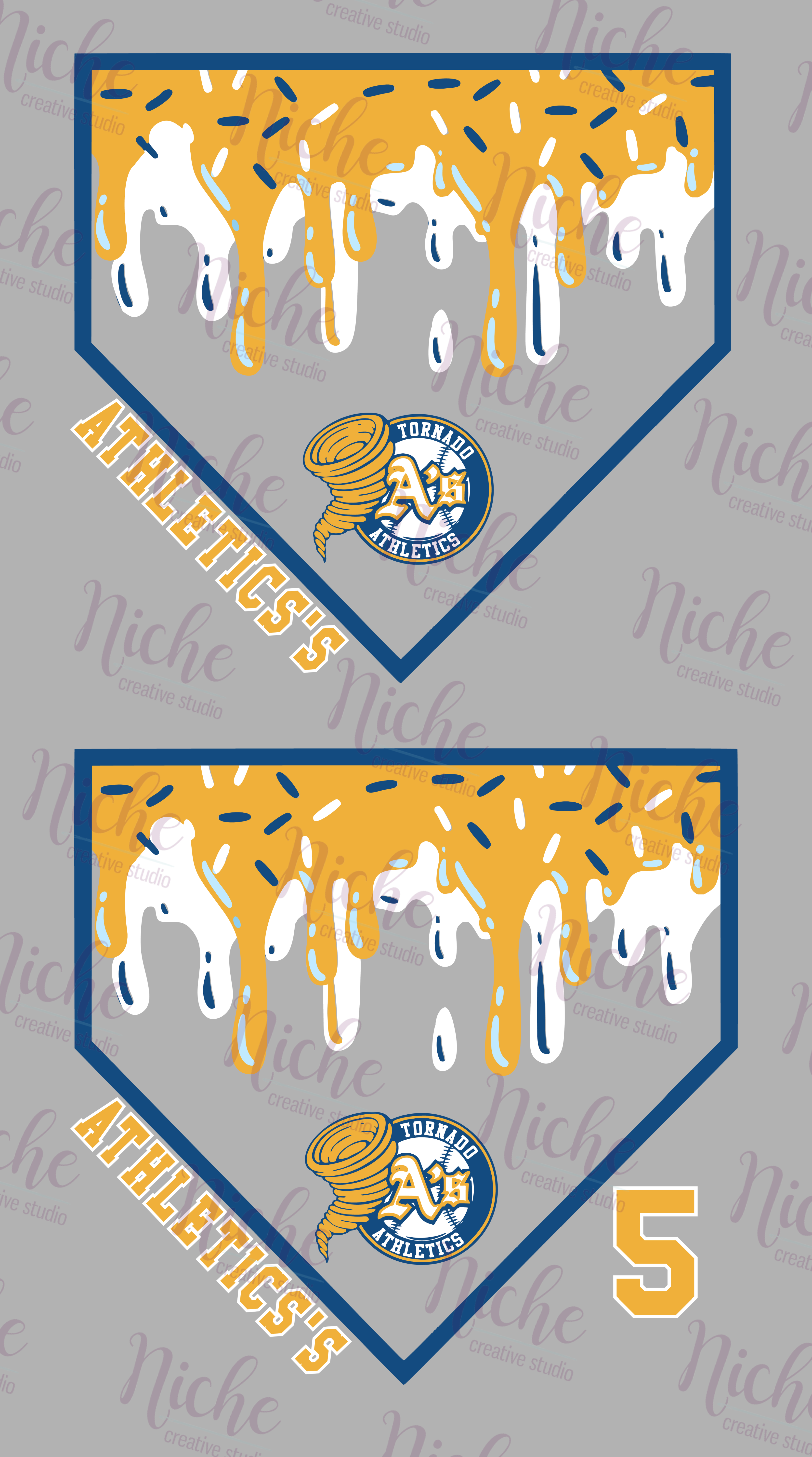 -BAS3104 Tornado Athletics Drip Decal – Niche Creative Studio