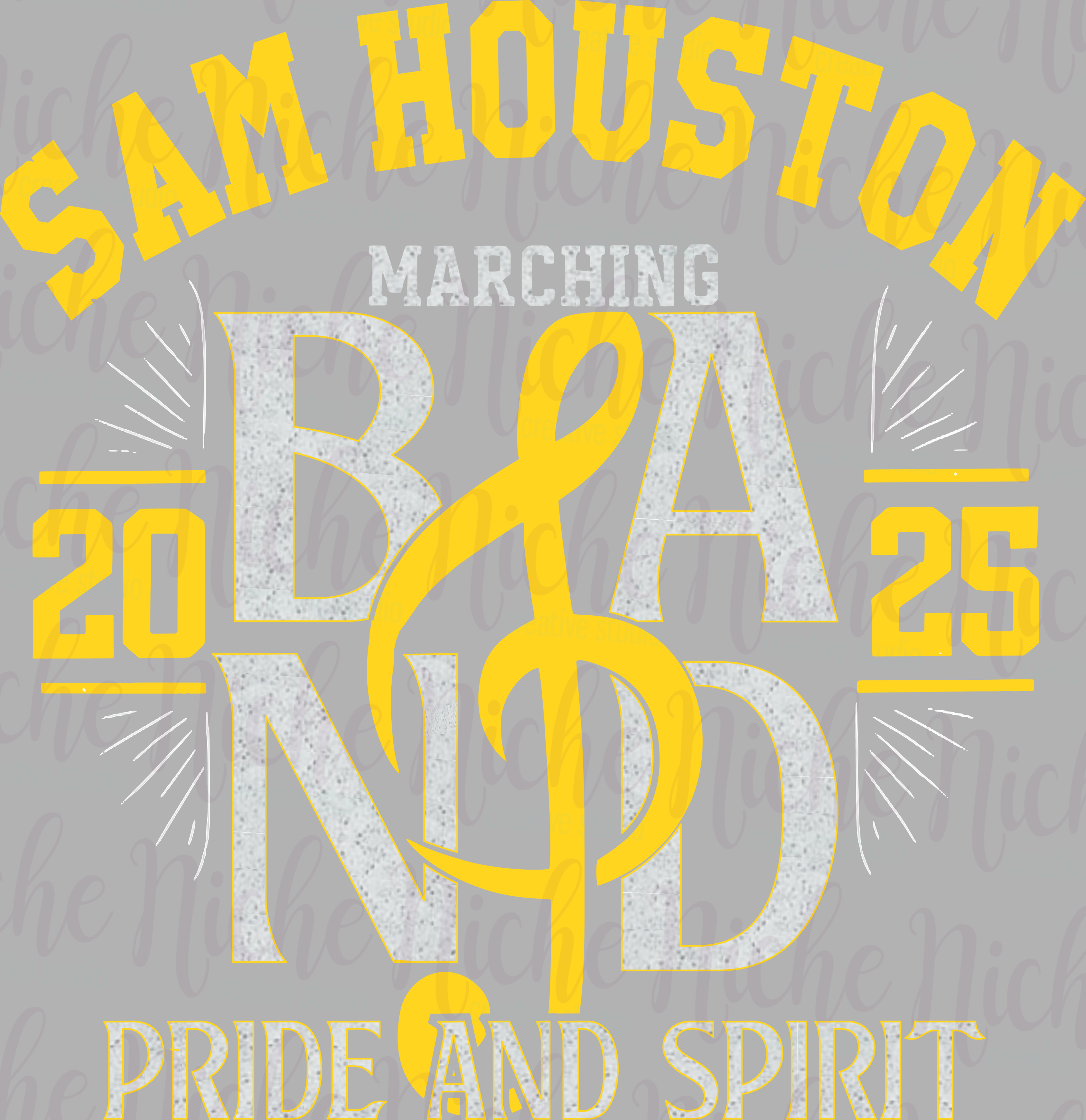 -BRO8401 Sam Houston Band Pride and Spirit Decal – Niche Creative Studio