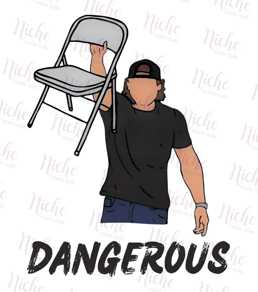 -CON1755 Dangerous Chair Decal – Niche Creative Studio