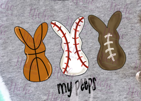-EAS2528 Sports Peeps Decal – Niche Creative Studio