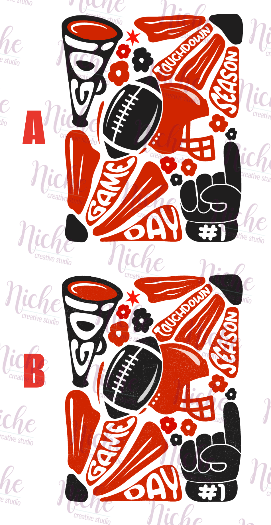 -FOO5197 Football Collage Decal – Niche Creative Studio
