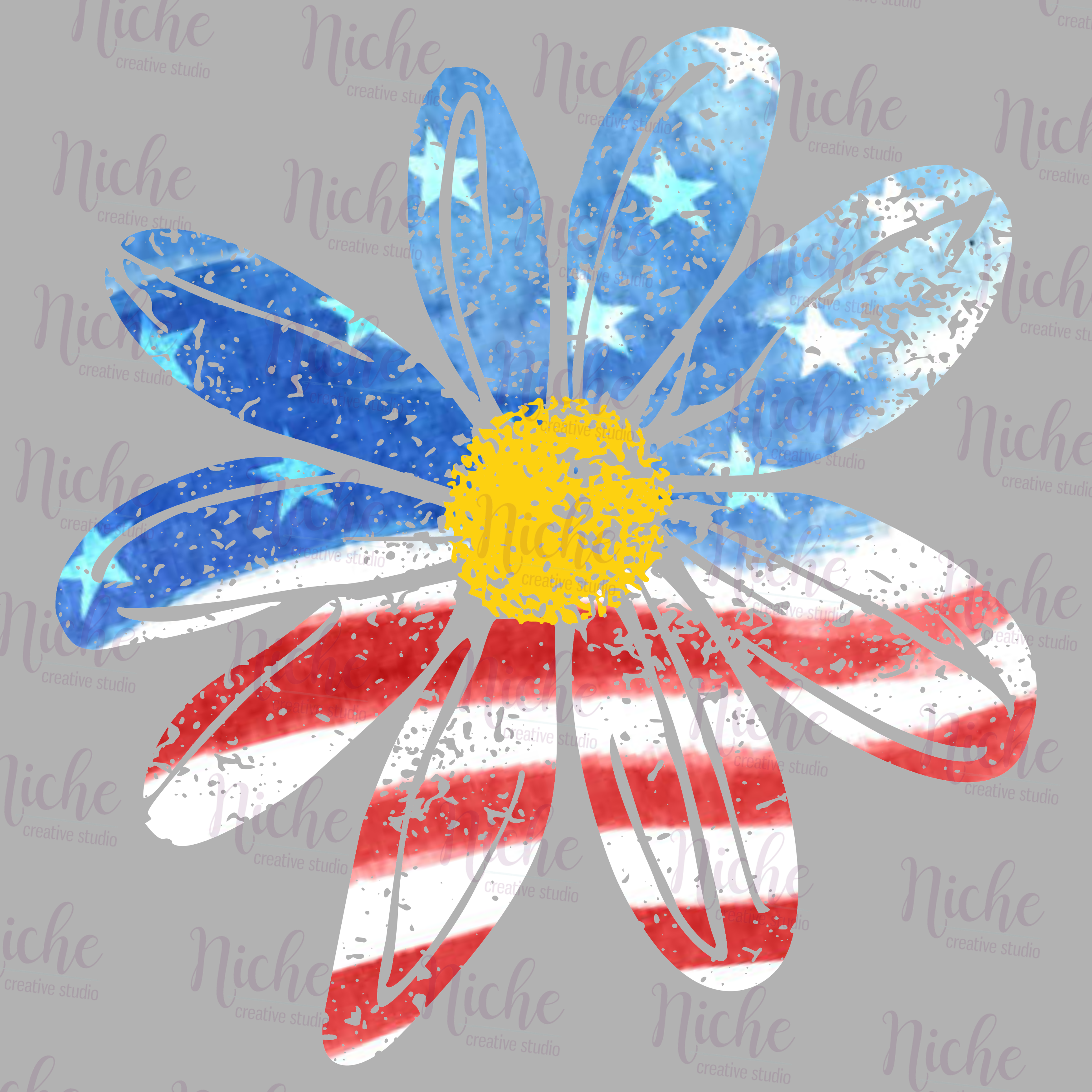 -FOU8224 Daisy Distressed Decal – Niche Creative Studio