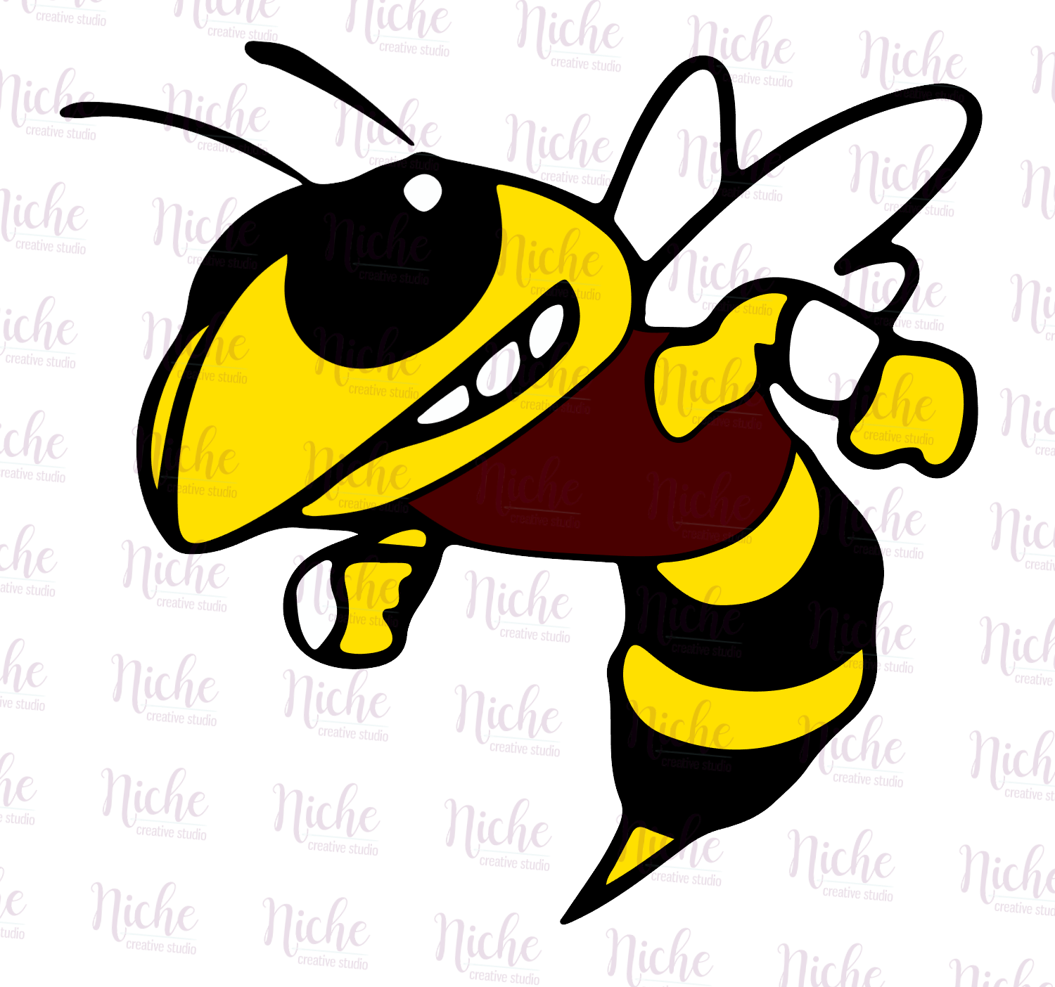 -GRA3120 Grandlake Hornet Mascot Decal – Niche Creative Studio