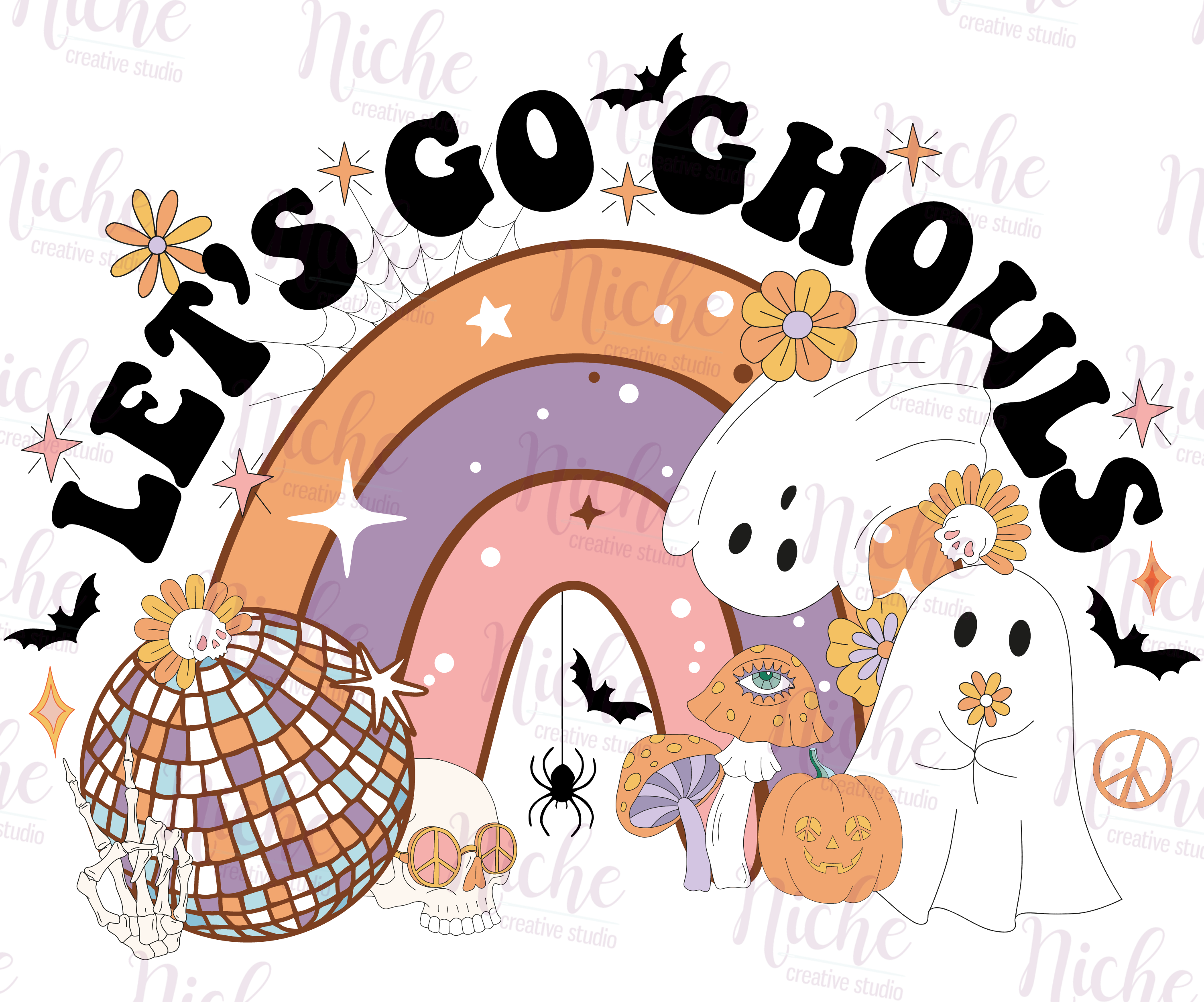 -HAL5290 Let's Go Ghouls Decal – Niche Creative Studio
