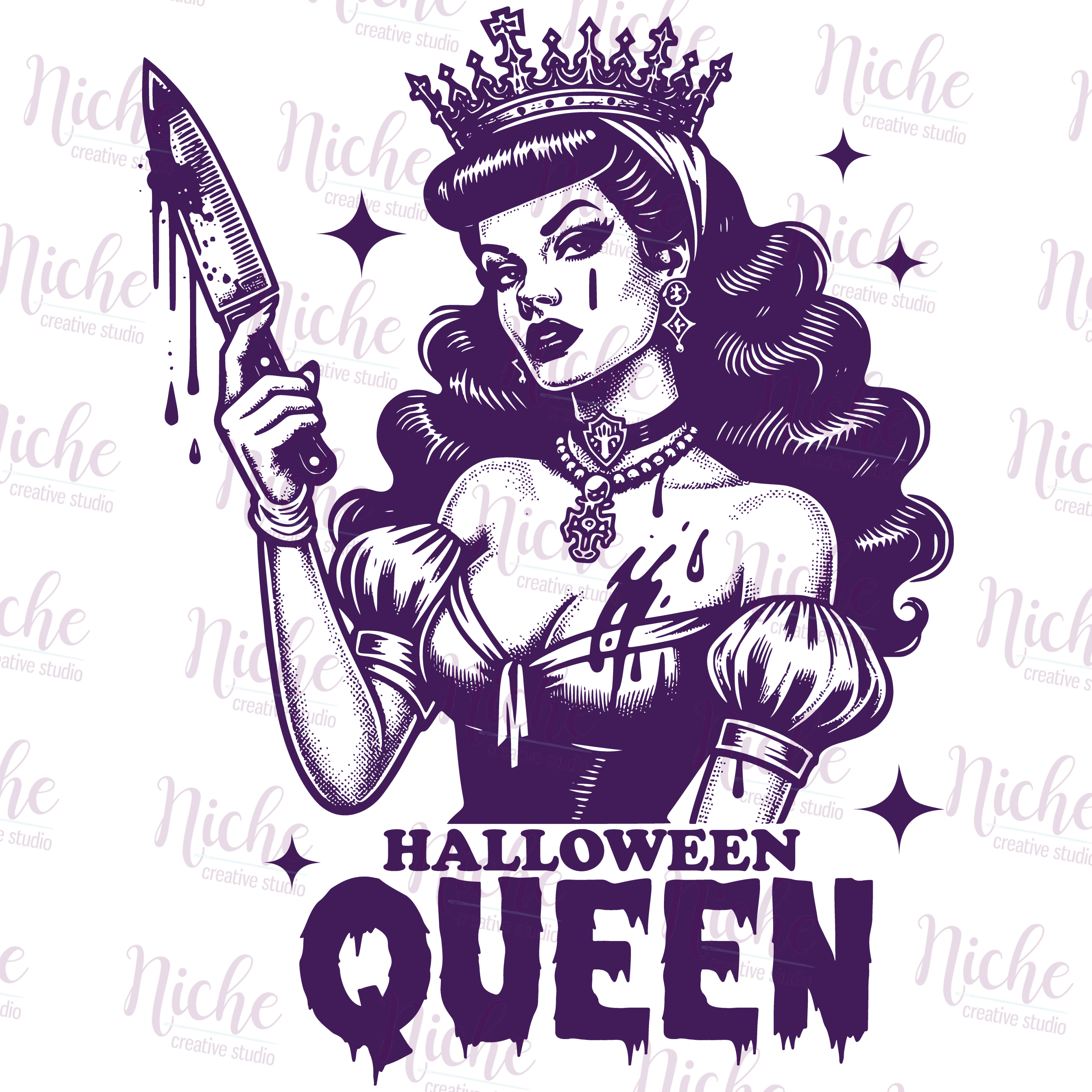 -HAL5322 Halloween Queen Decal – Niche Creative Studio
