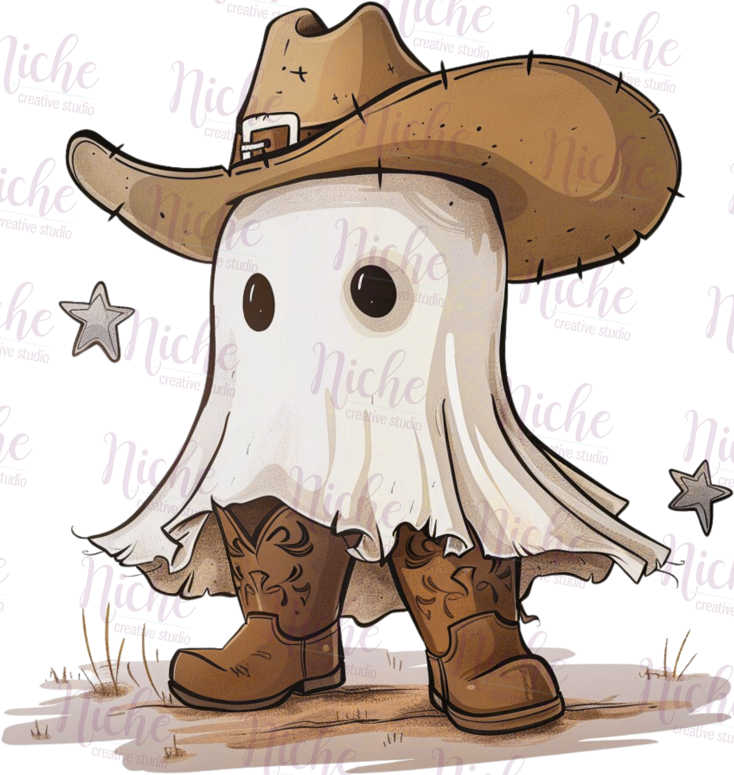 -HAL5363 Cowboy Ghost Decal – Niche Creative Studio