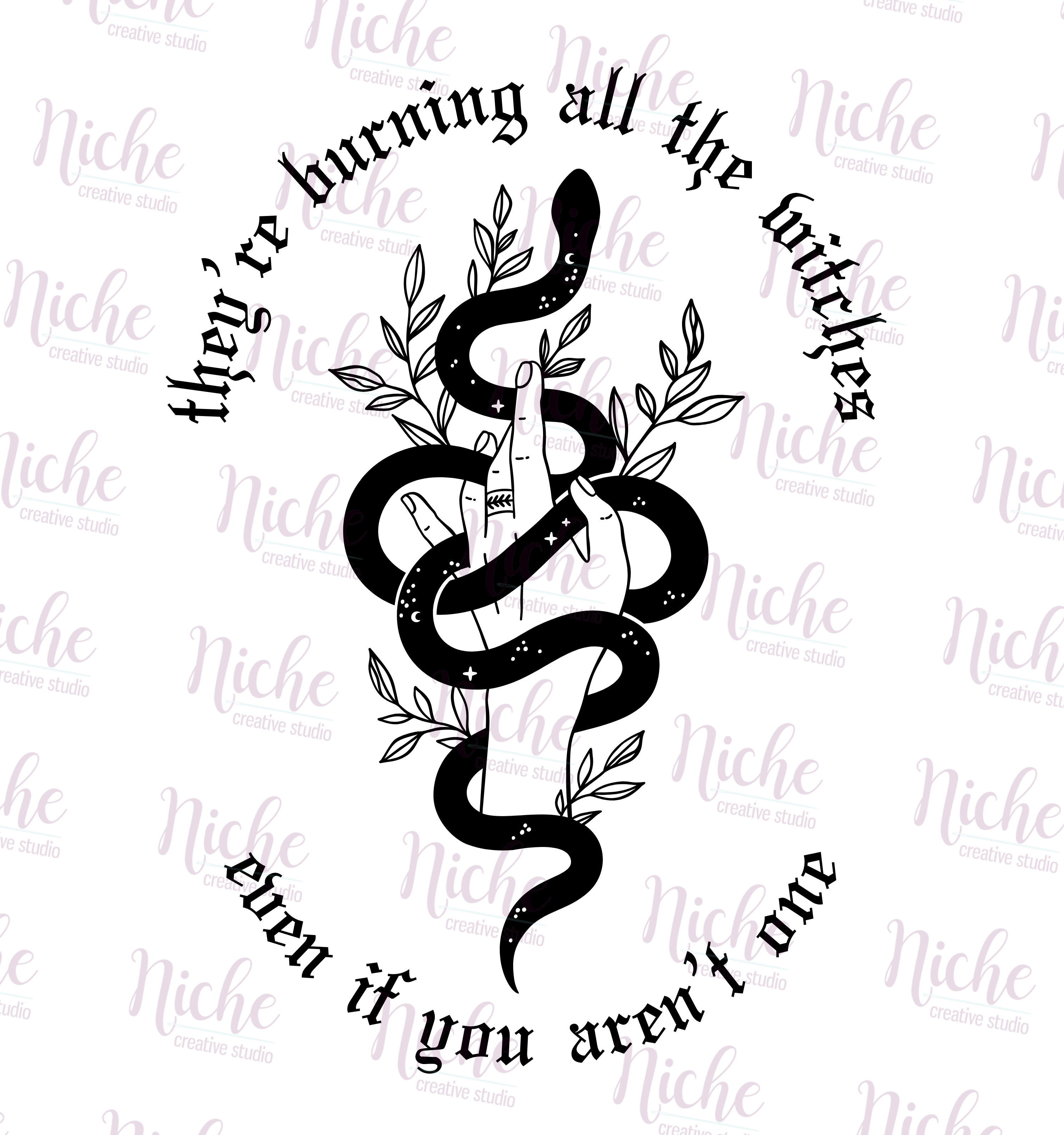 -HAL5391 Burning the Witches Decal – Niche Creative Studio