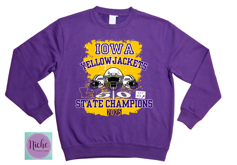 -IOWA State Football Champs 2025 Decal – Niche Creative Studio