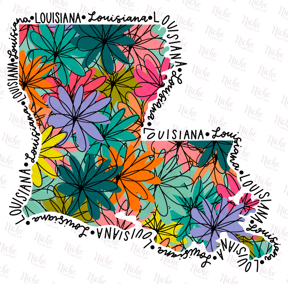 - LA200 Louisiana Floral Border Decal – Niche Creative Studio
