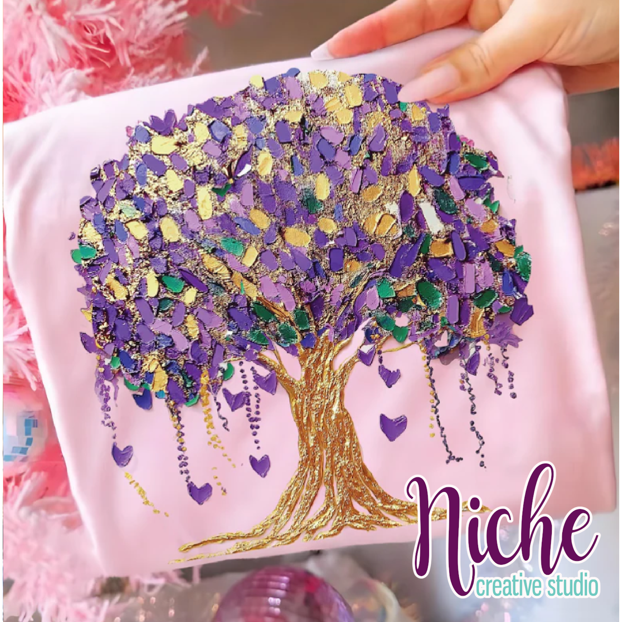 -MAR8427 Brushstroke Tree Decal – Niche Creative Studio