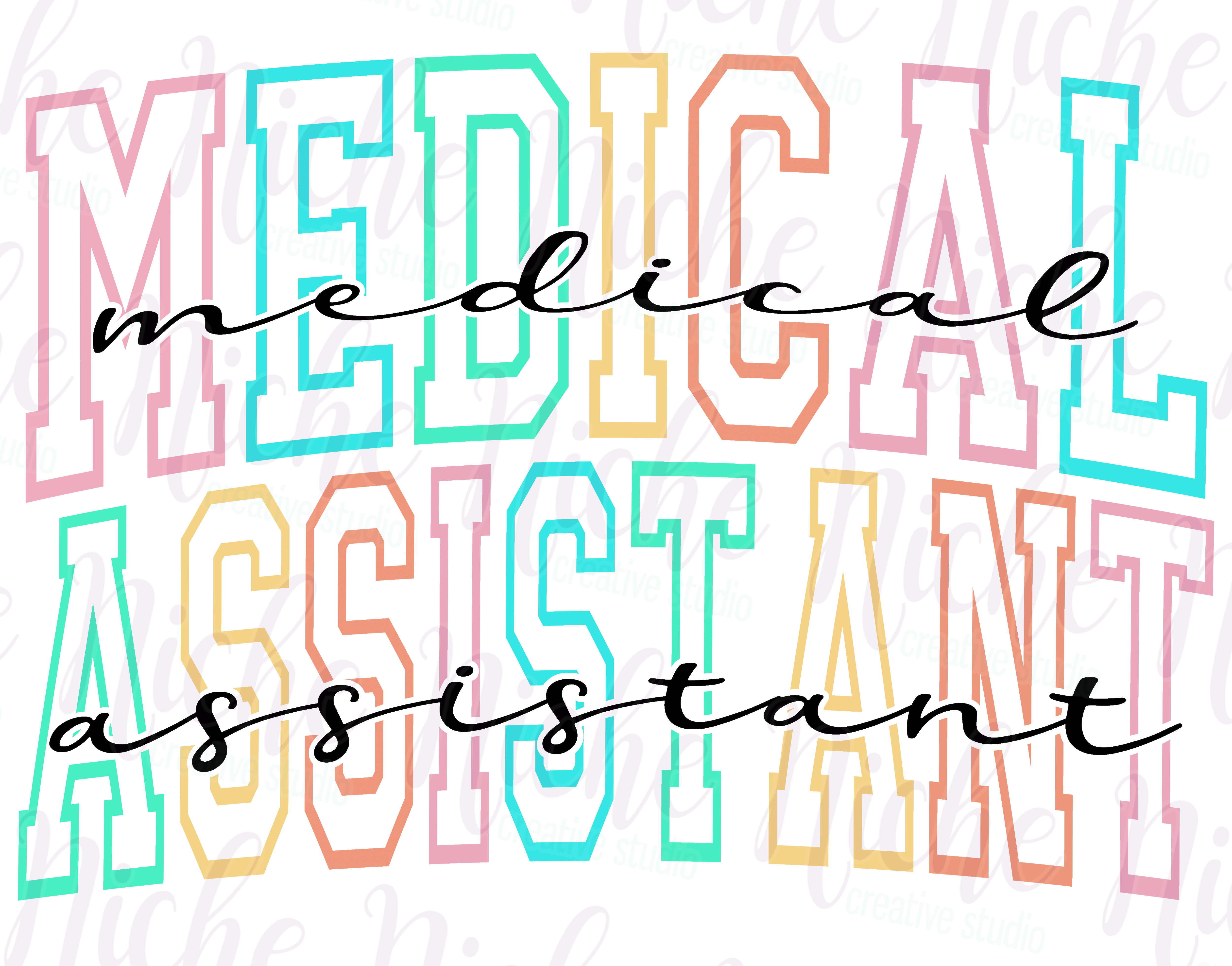 -MED8428 Medical Assistant Decal – Niche Creative Studio