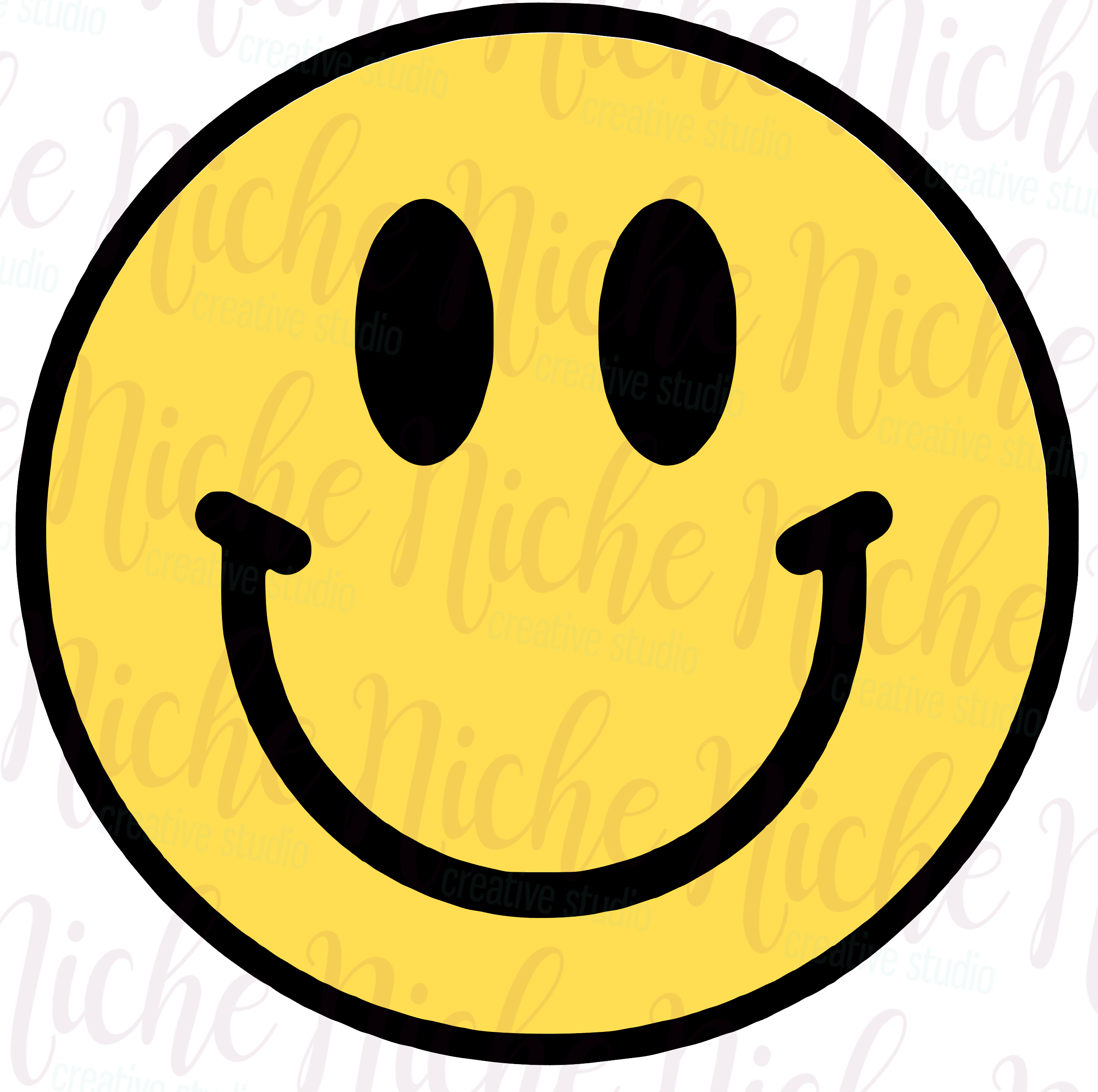 -OTH8237 Smiley Face Yellow Decal – Niche Creative Studio