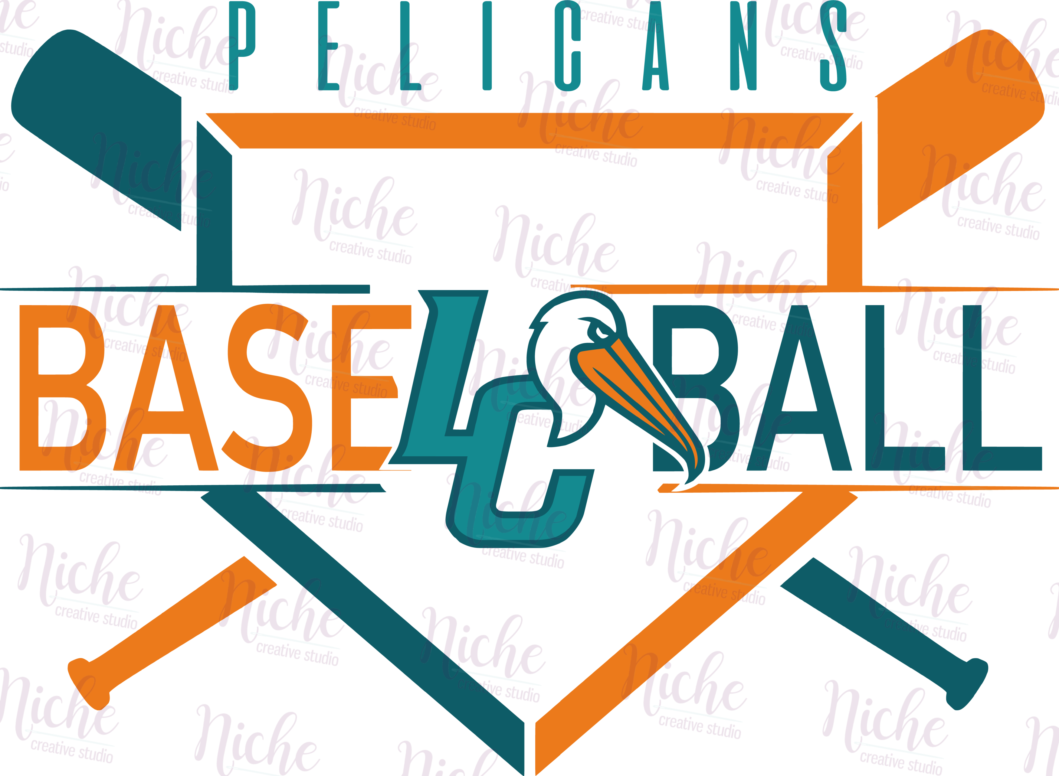 -PEL3338 Pelicans Baseball Bats Decal – Niche Creative Studio