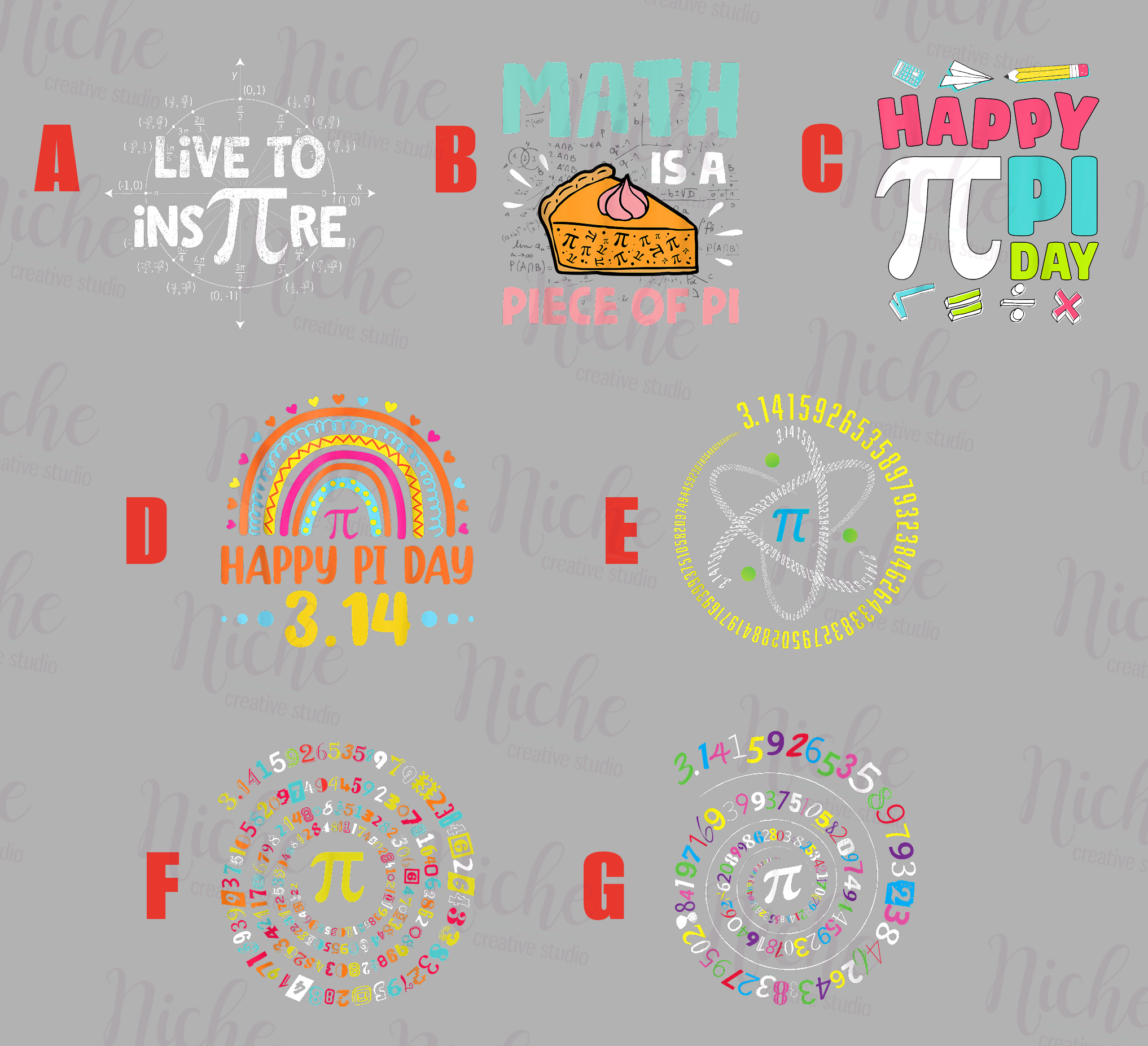 -Pi1692 Happy Pi Day Decal – Niche Creative Studio