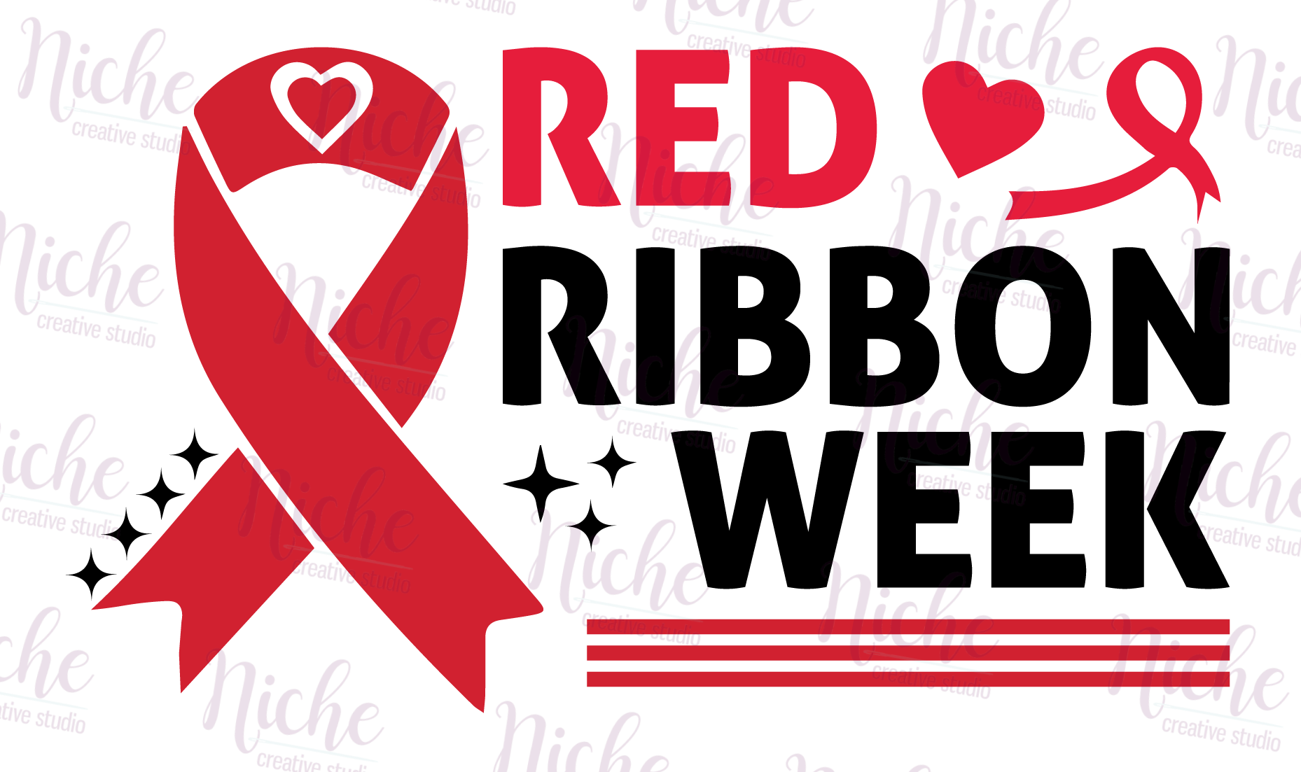 -RED5411 Red Ribbon Week Decal – Niche Creative Studio