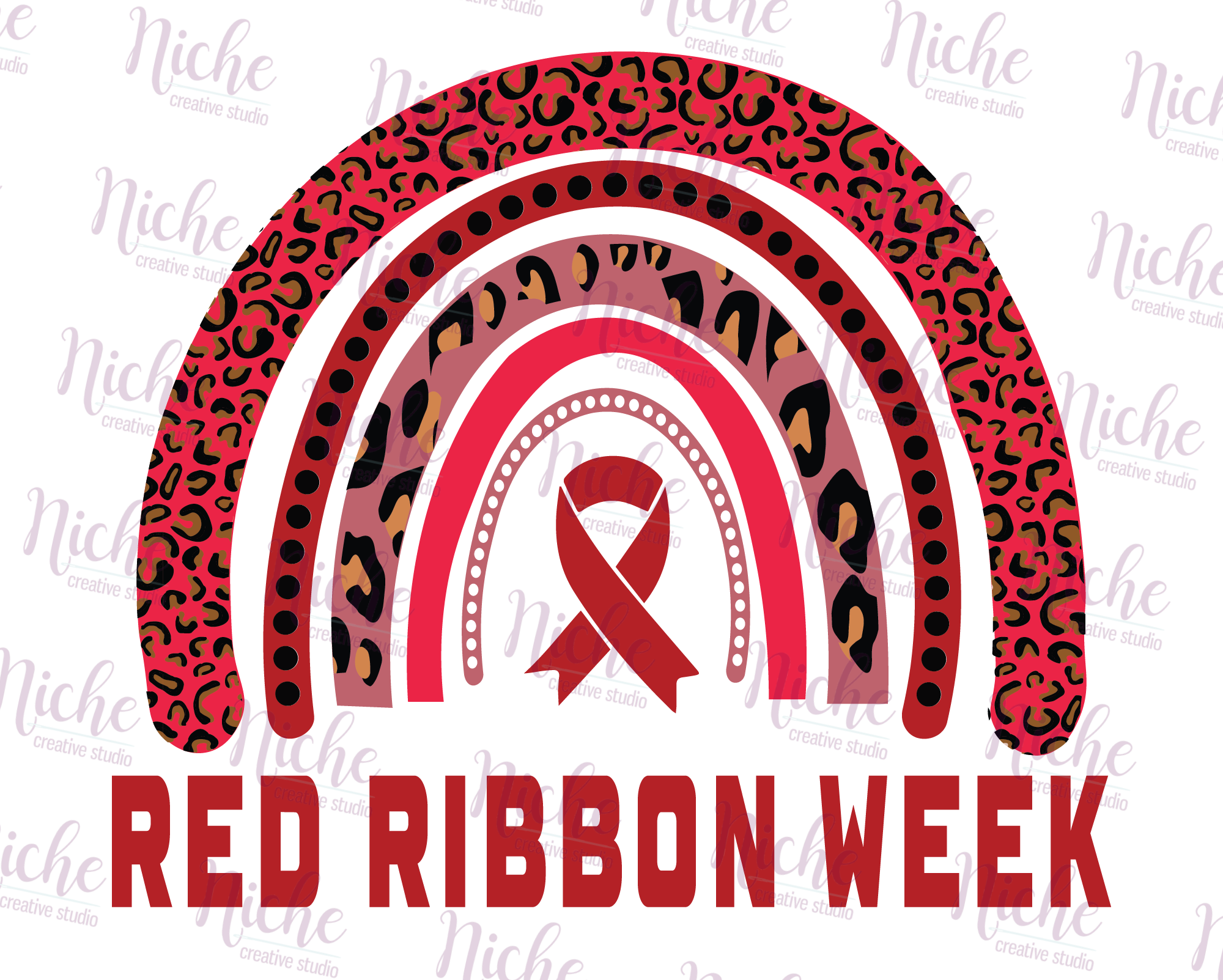 -RED5415 Red Ribbon Week Rainbow Decal – Niche Creative Studio