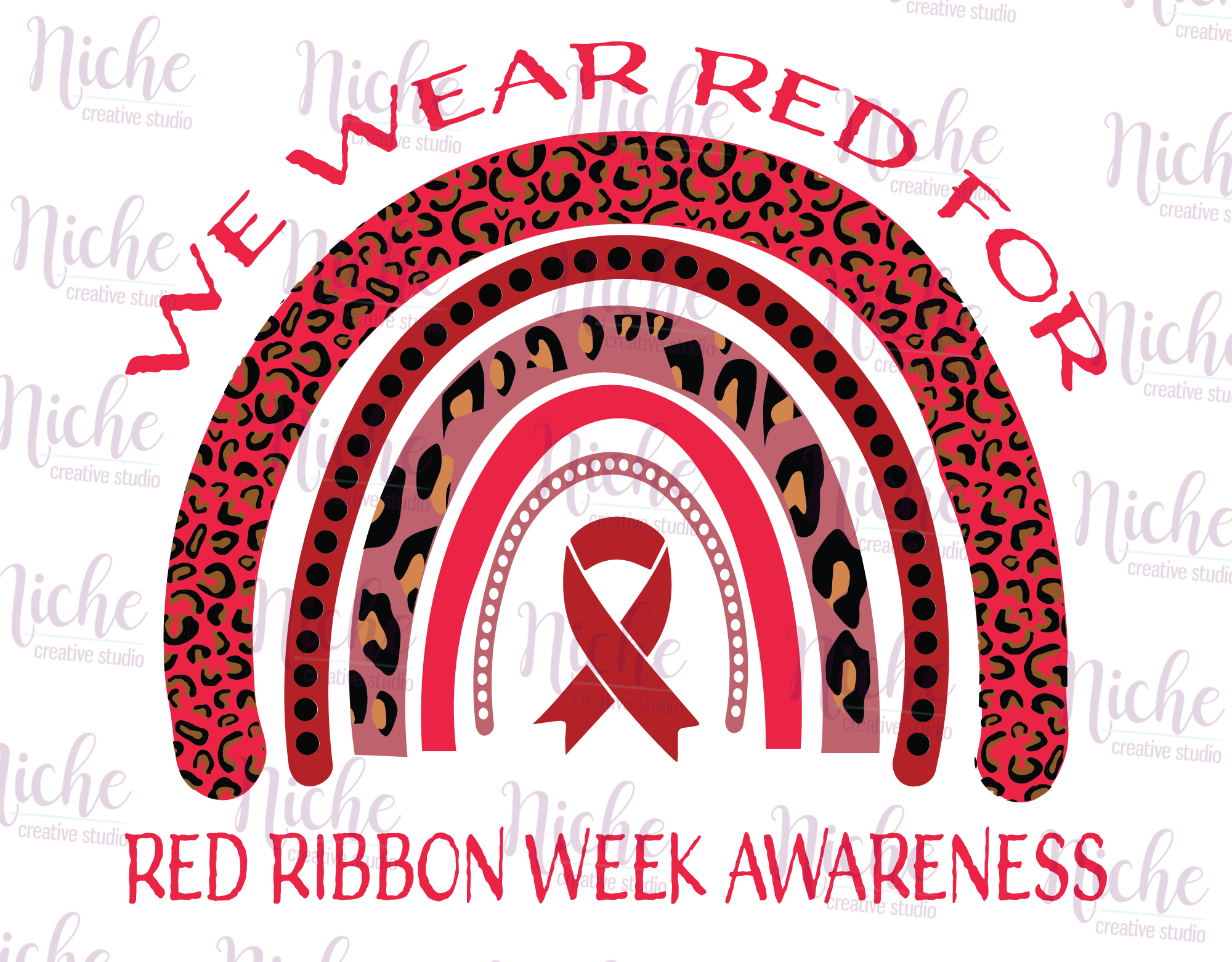 -RED5416 We Wear Red Decal – Niche Creative Studio