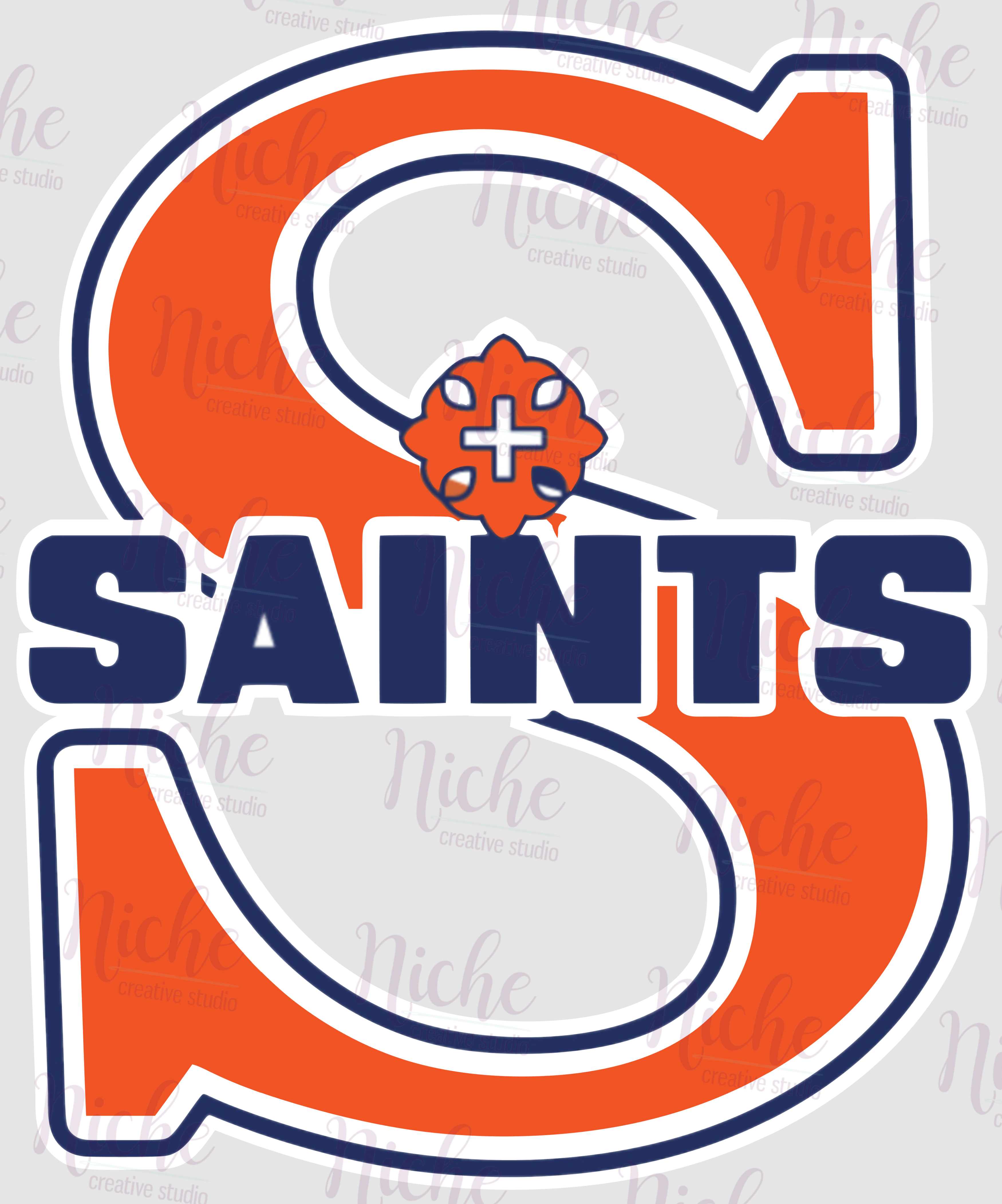 -STL3016 Saints Letterman S Decal – Niche Creative Studio