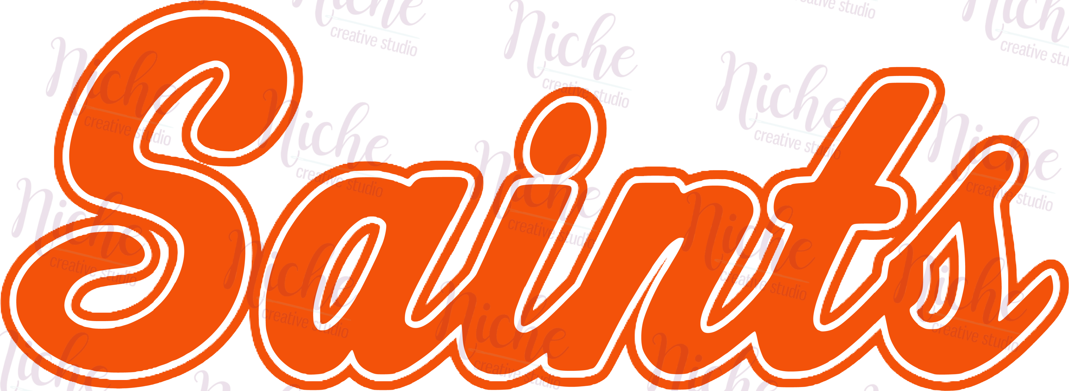 -STL5087 Saints Orange Decal – Niche Creative Studio