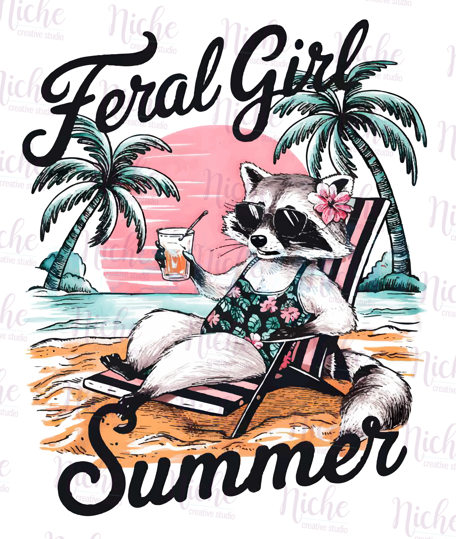 -SUM5061 Feral Girl Summer Decal – Niche Creative Studio