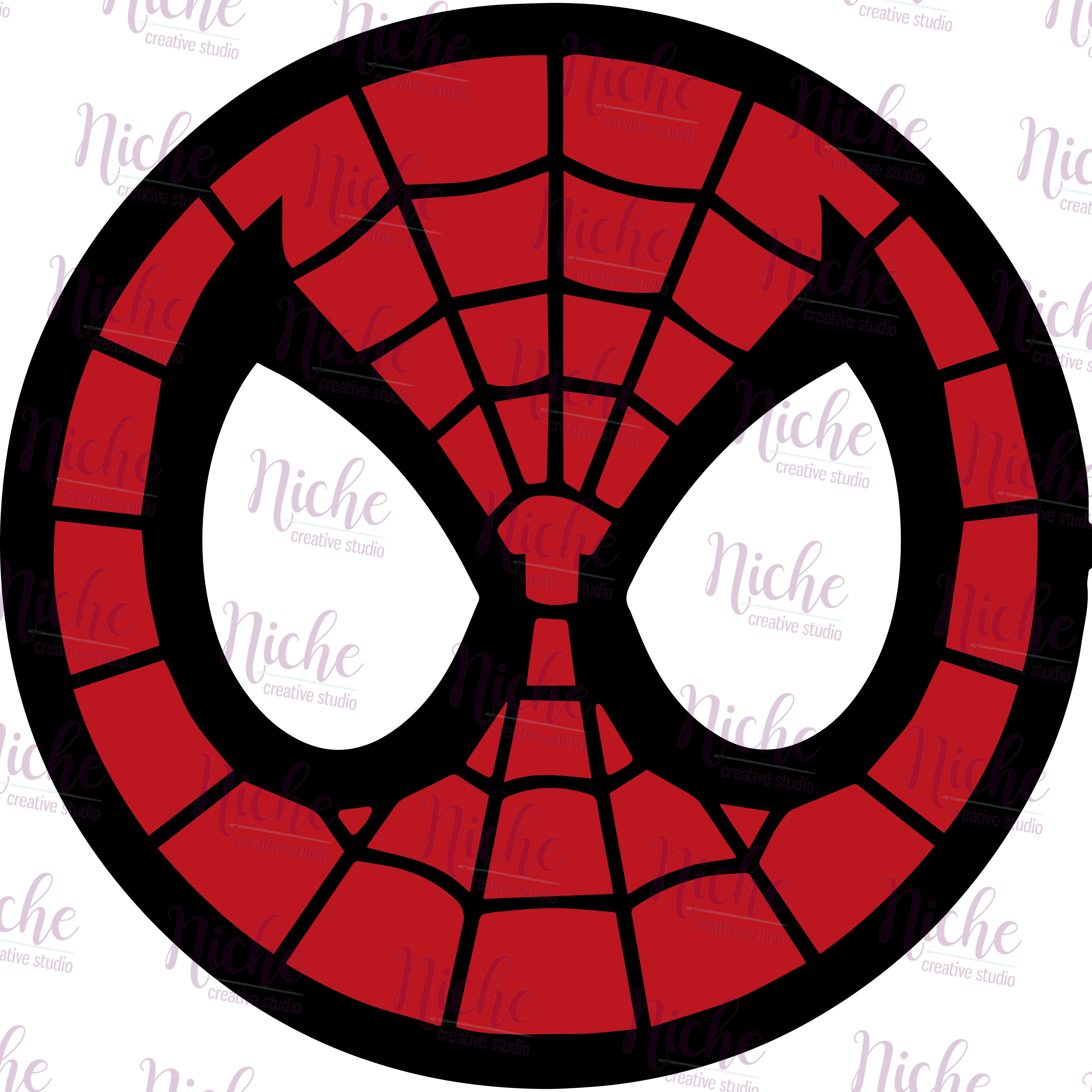 -SUP3111 Spiderman Face Circle Decal – Niche Creative Studio