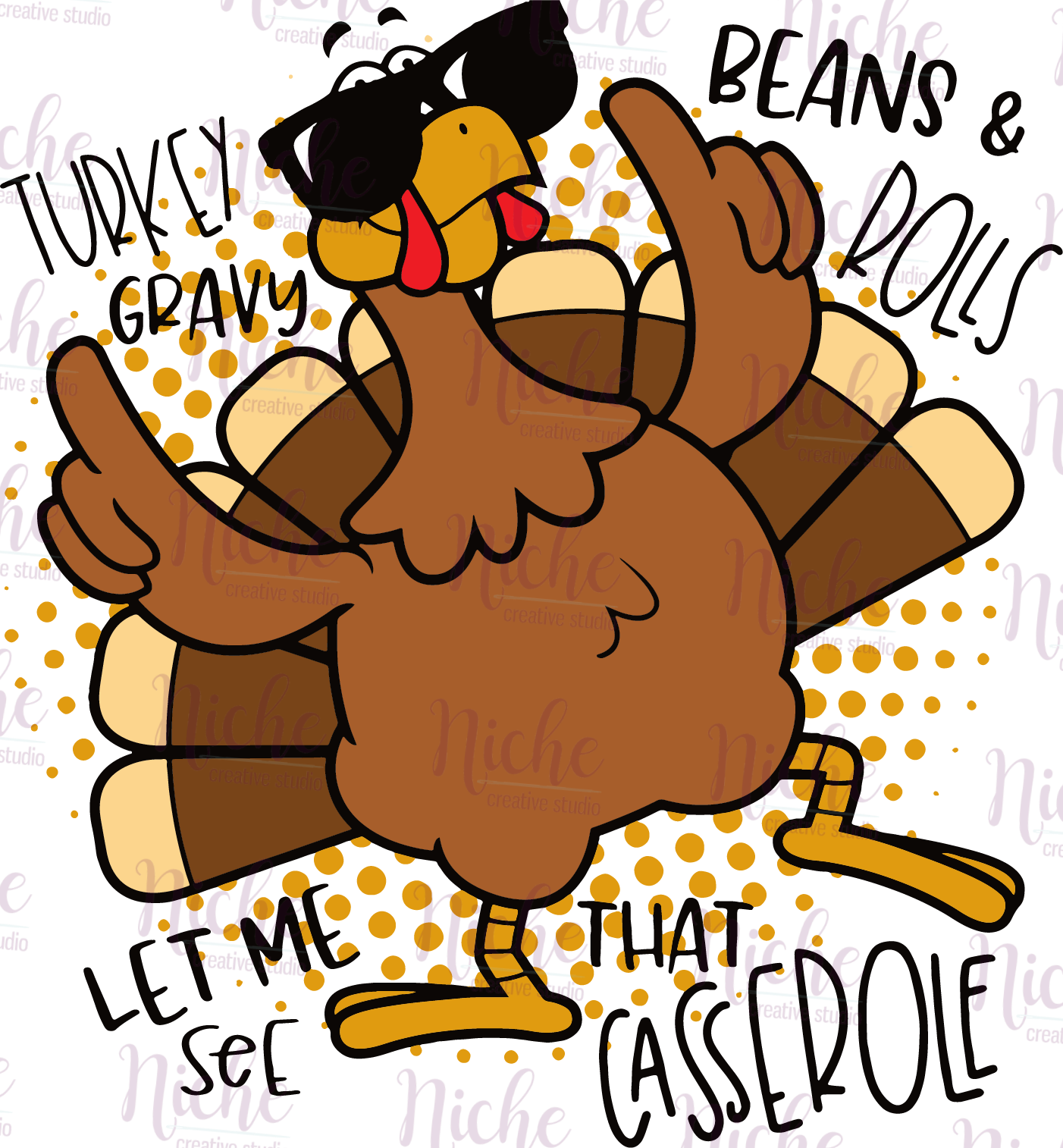 -THA1039 Rockin Turkey Decal – Niche Creative Studio