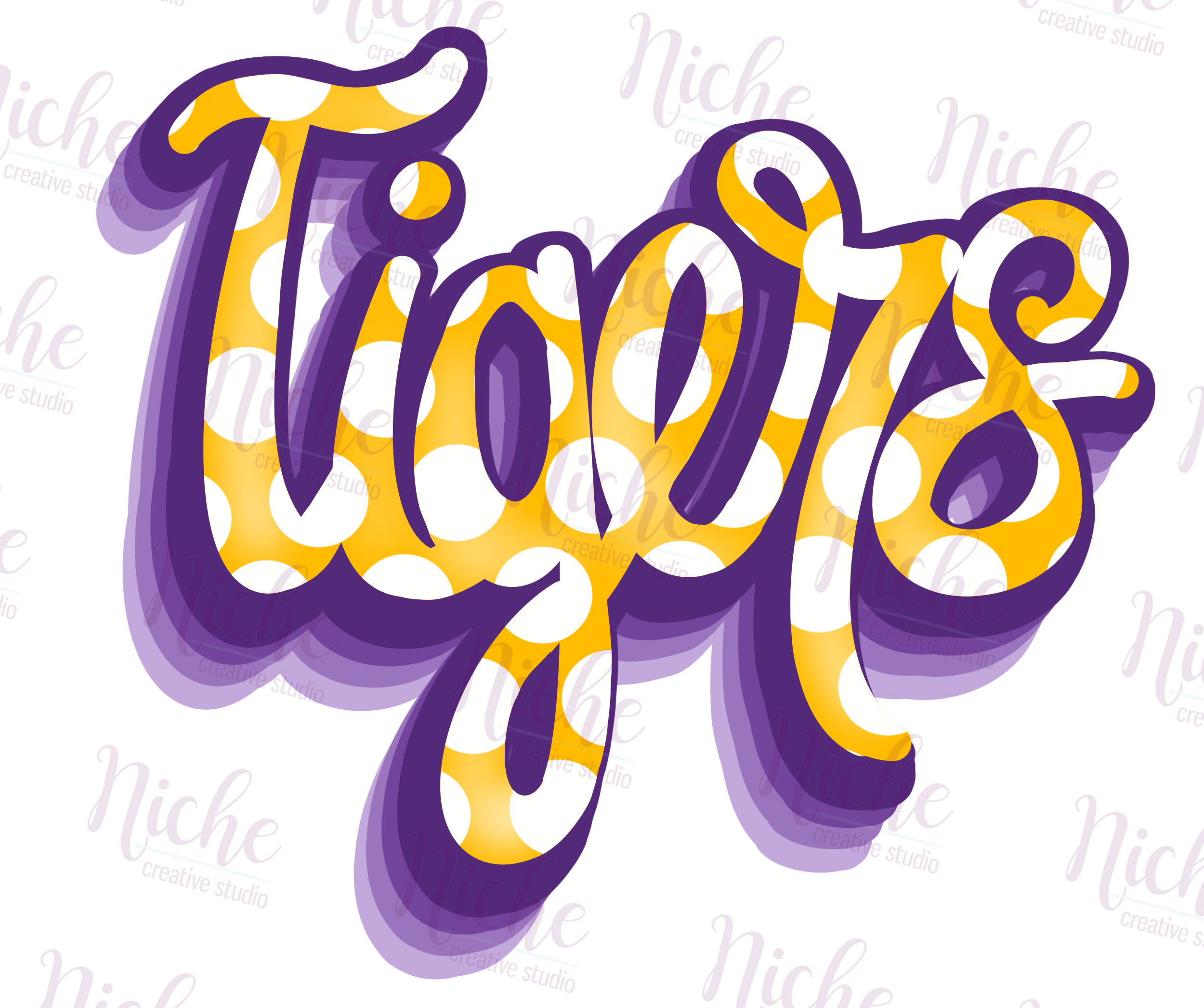 -TIG2915 Tigers Script Decal – Niche Creative Studio