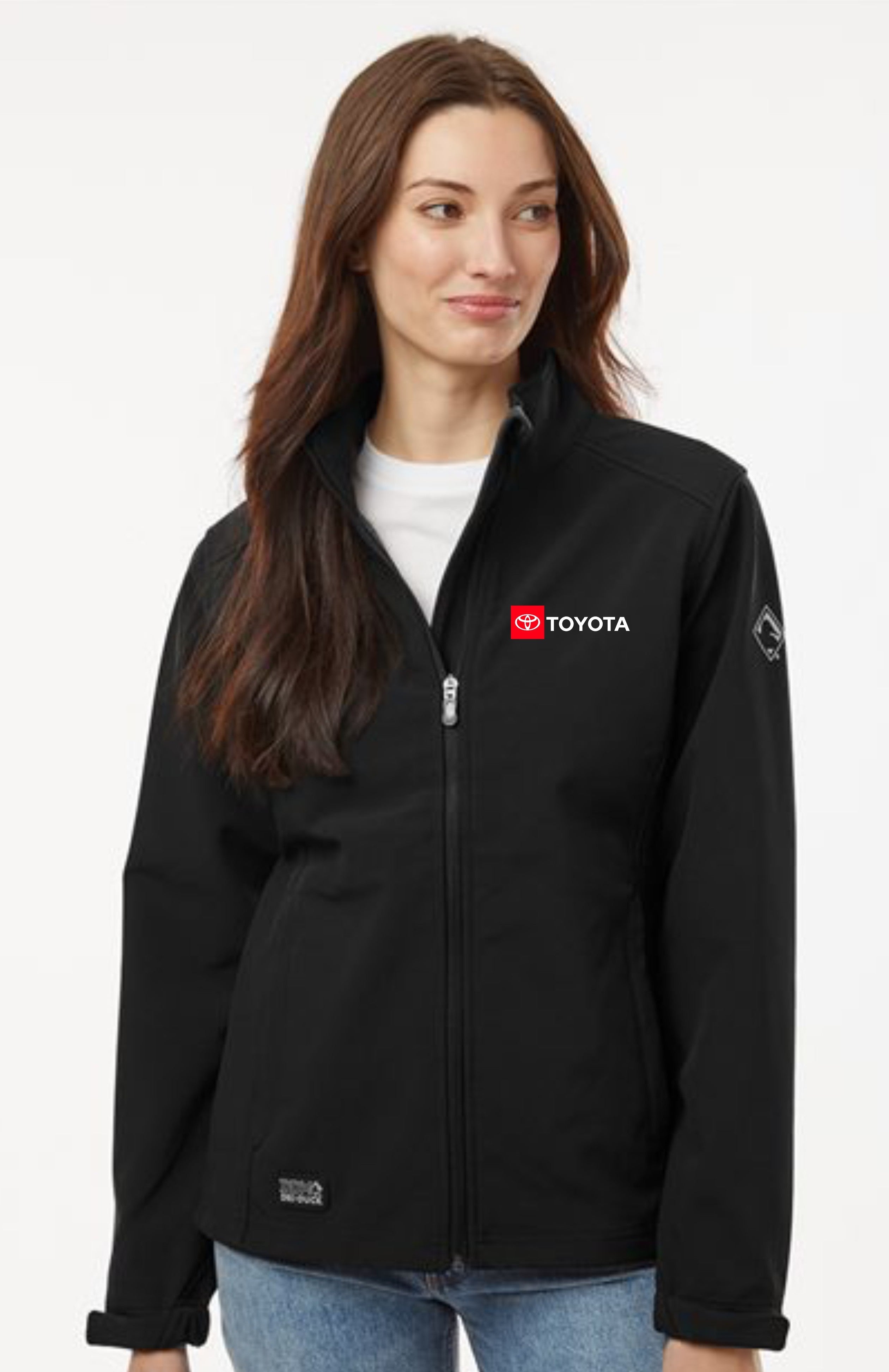 Women's Softshell Jacket Black w/Toyota logo – Niche Creative Studio